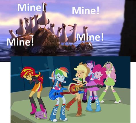 The Rainbooms Gets Annoyed From The Seagulls By Questphillips On Deviantart
