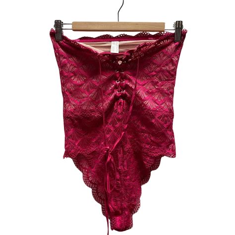 Bras N Things Womens Pink Bodysuits