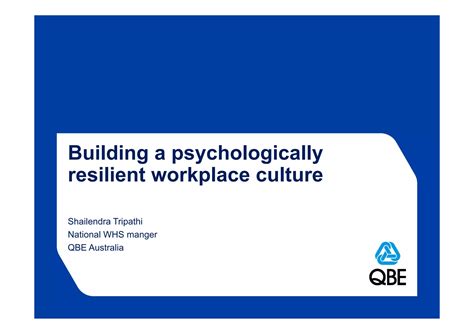 Building A Psychological Resilient Safety Culturefinal Pdf