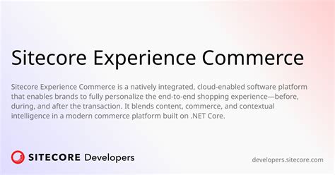 Sitecore Experience Commerce