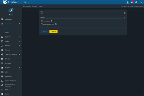 5 Accounts — Freenas®112 U6 User Guide Table Of Contents