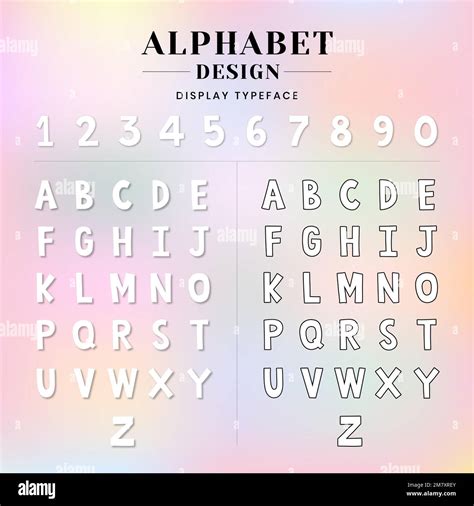 Alphabet And Number Set Vector Stock Vector Image And Art Alamy
