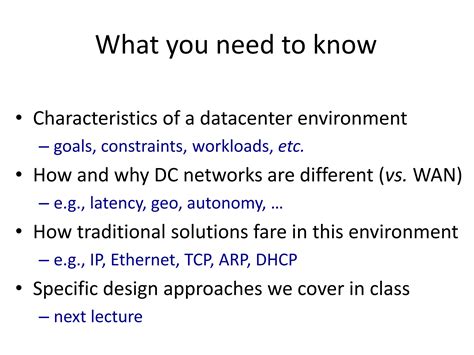 Lecture Notes Data Centerspptx