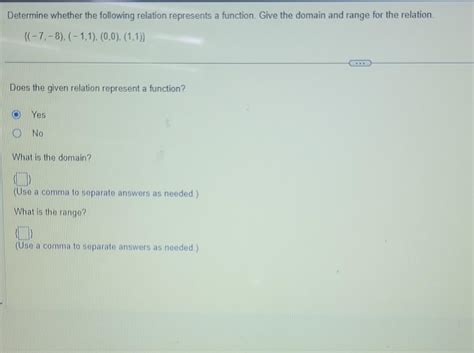 Solved Determine Whether The Following Relation Represents A