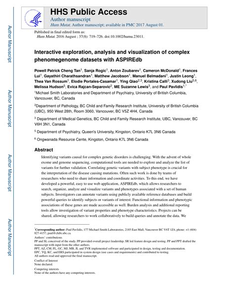Pdf Interactive Exploration Analysis And Visualization Of Complex