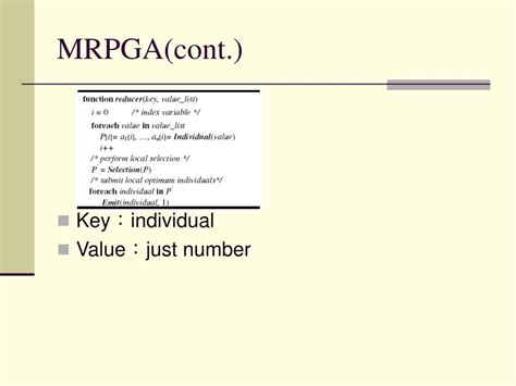 Ppt Mrpga ： An Extension Of Mapreduce For Parallelizing Genetic Algorithm Powerpoint