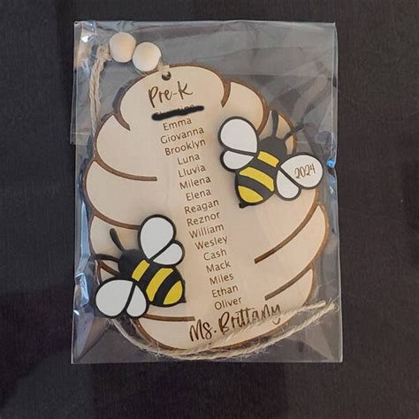 Teacher T Personalized Bookmark Class List Student Names Laser Cut