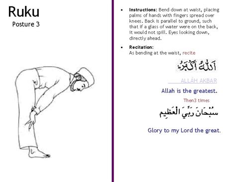 Prayer Guide Salat Takbeerat Posture 1 Instructions Bring