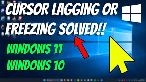 how to fix cursor lagging or freezing in windows youtube