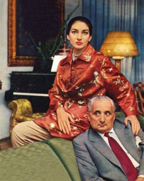 Maria Callas And Her Husband Giovanni Battista Meneghini Maria Callas