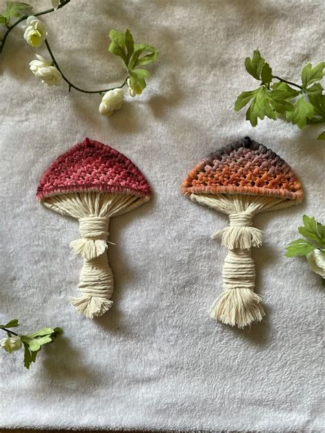 Macrame Mushroom Mushroom Wall Art Nature Inspired Mushroom Decor