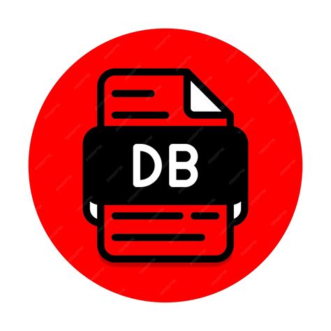 Premium Vector Db Document File Type Icon Files And Extension Format Icons With A Red