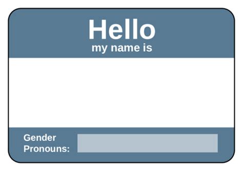 Name Tag With Gender Pronouns Template OnlineLabels