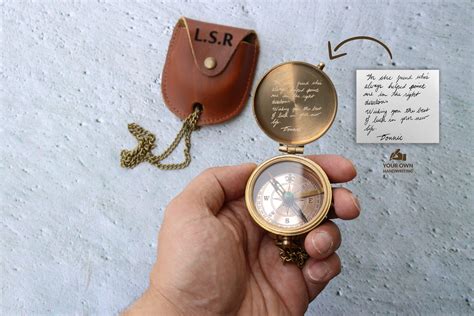 Personalized Compass Custom Groomsman Compass Engraved Men Compass