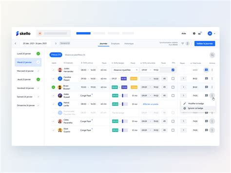 Time Tracking Tool Dashboard Design