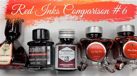 Red Inks Comparison 6 Youtube