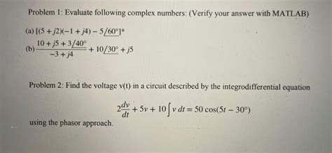 Solved Problem 1 Evaluate Following Complex Numbers