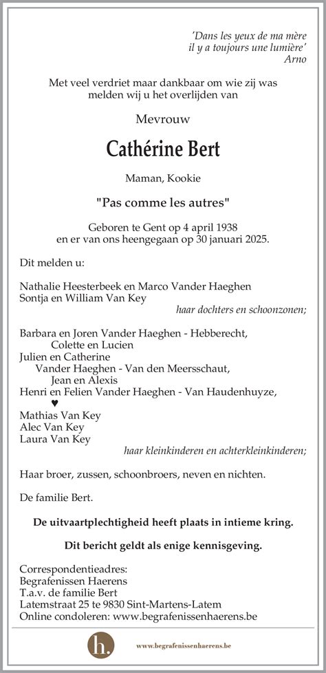 Cathérine Bert † 30012025 Inmemoriam