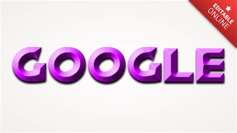 Google Purple Beveled Text Effect Generator Google Purple Beveled Text Effect Generator