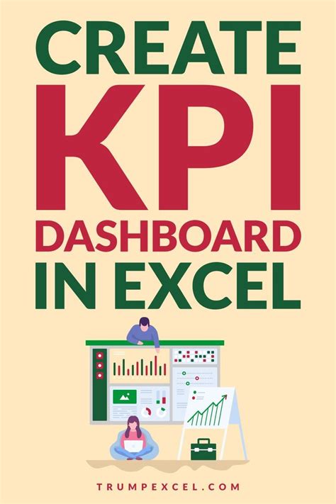 The Book Cover For Create Kpi Dashboard In Excel With People Working