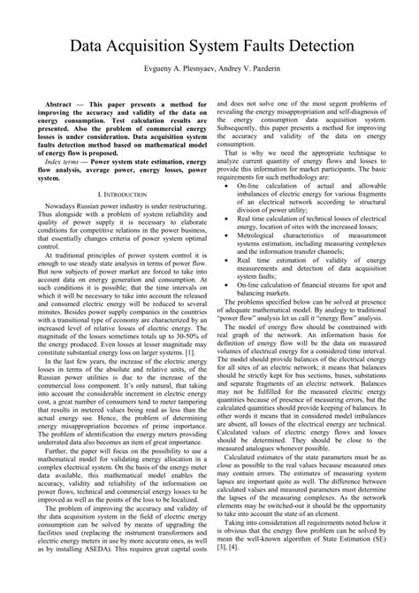 Pdf Data Acquisition System Faults Detection