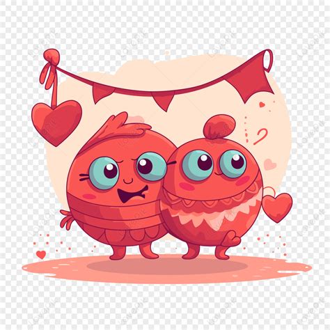 발렌타인 데이 배너 벡터상표만화클립 아트 Png 일러스트 무료 다운로드 Lovepik