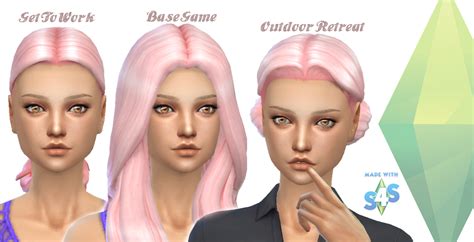 Mod The Sims Pink Lace Non Default Pastel Hair Colour
