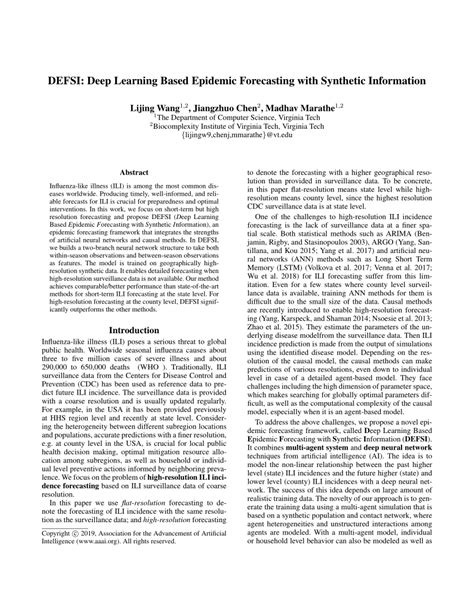 Pdf Defsi Deep Learning Based Epidemic Forecasting With Synthetic Information