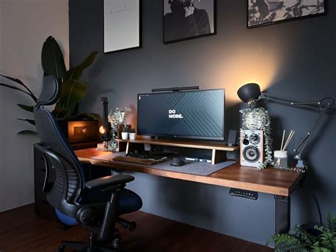 Stunning Widescreen Monitor Setup With Perfect Lighting Minimal Desk Setups