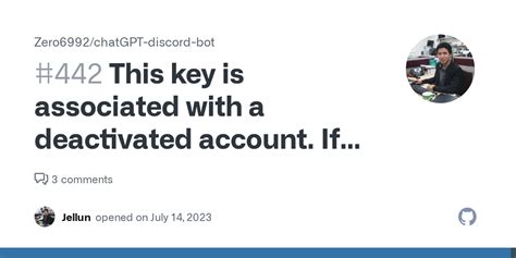 This Key Is Associated With A Deactivated Account If You Feel This Is