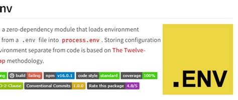 Using Nodejs Library `dotenv` To Handle Environmental Variables And