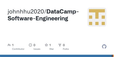Github Johnhhu2020datacamp Software Engineering