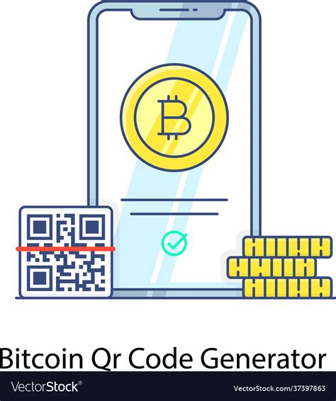 Bitcoin Qr Code Generator Royalty Free Vector Image