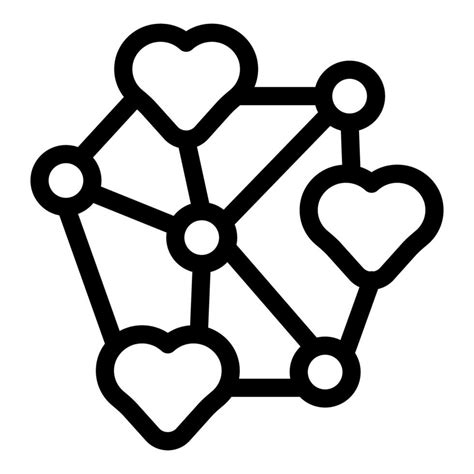 Network Of Love Connecting Hearts Through Lines And Nodes 48781369