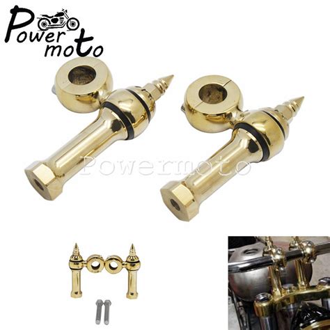 22mm25mm Motorcycle Brass 78 1 Handlebar Riser Bar Mount Clamps