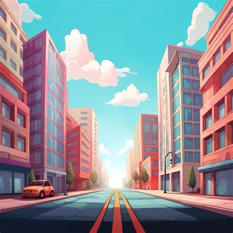 Premium Ai Image Cityscape Background Illustration