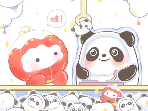 冰墩墩和雪容融插画练习 无名小小贝 站酷ZCOOL