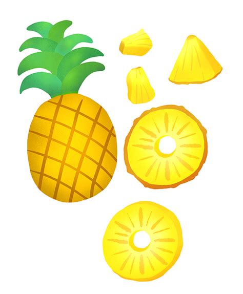 유토이미지 파인애플 일러스트