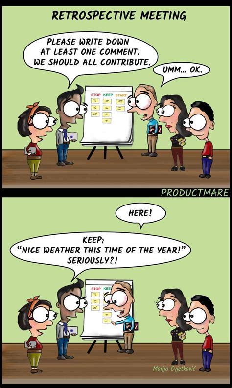 Agile Retrospective Cartoon