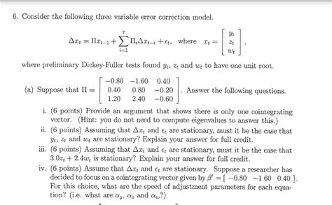 6 Consider The Following Three Variable Error