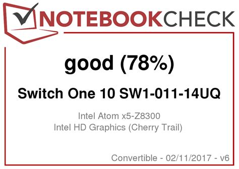 Acer Aspire Switch One SW UQ Notebook Review NotebookCheck Net Reviews