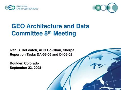 ppt geo architecture and data committee 8 th meeting powerpoint