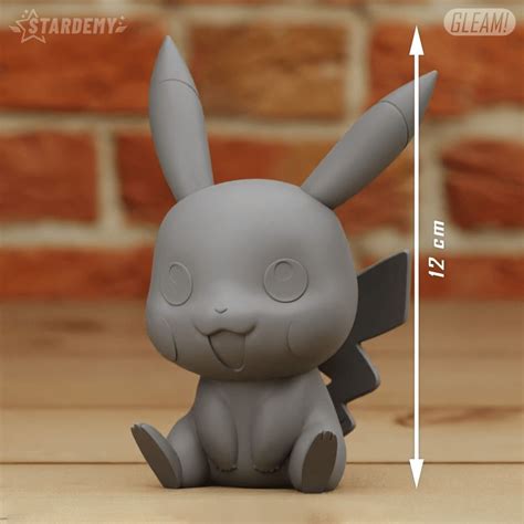 Pikachu Chibi 2 Diff Models Print In Place No Supports 3d Model 3d Printable Cgtrader
