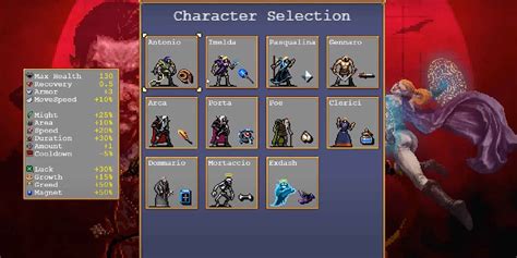 Vampire Survivors Every Character Ranked By Their Difficulty
