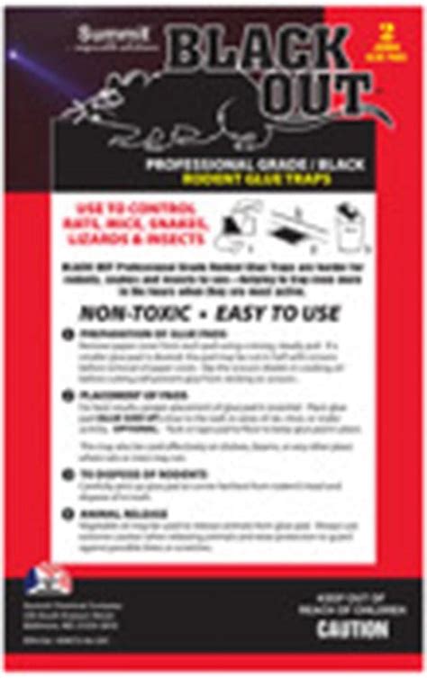 Summit Chemical Blackout Non Toxic Glue Pad Glue Pad For Mice And Rats
