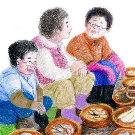 할머니들의 수다 By 하늘풀꽃 Hanelpulkkot 포트폴리오 노트폴리오