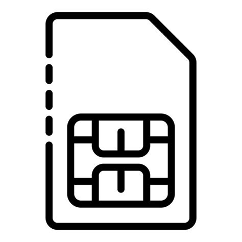 Premium Vector Classic Sim Card Icon Outline Classic Sim Card Vector Icon For Web Design