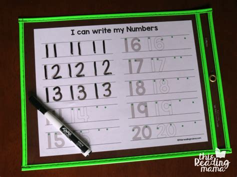 Writing Numbers 1 20 Freebie Artofit