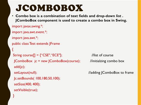 java swings ppt download