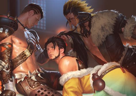 Warrior Of Light Hien Rijin And Magnai Oronir Final Fantasy And 1 More Drawn By Penguin